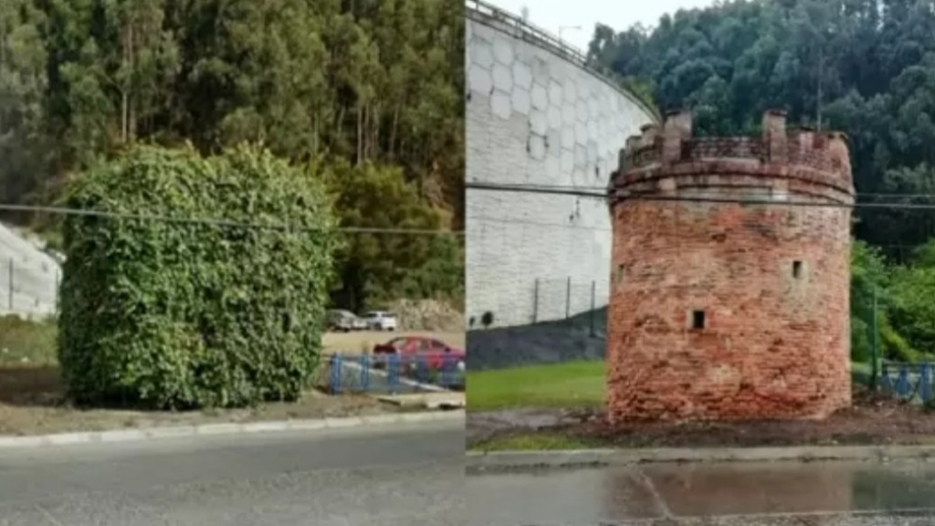 Descubren histórica torre colonial en Talcahuano tras podar enredadera ...